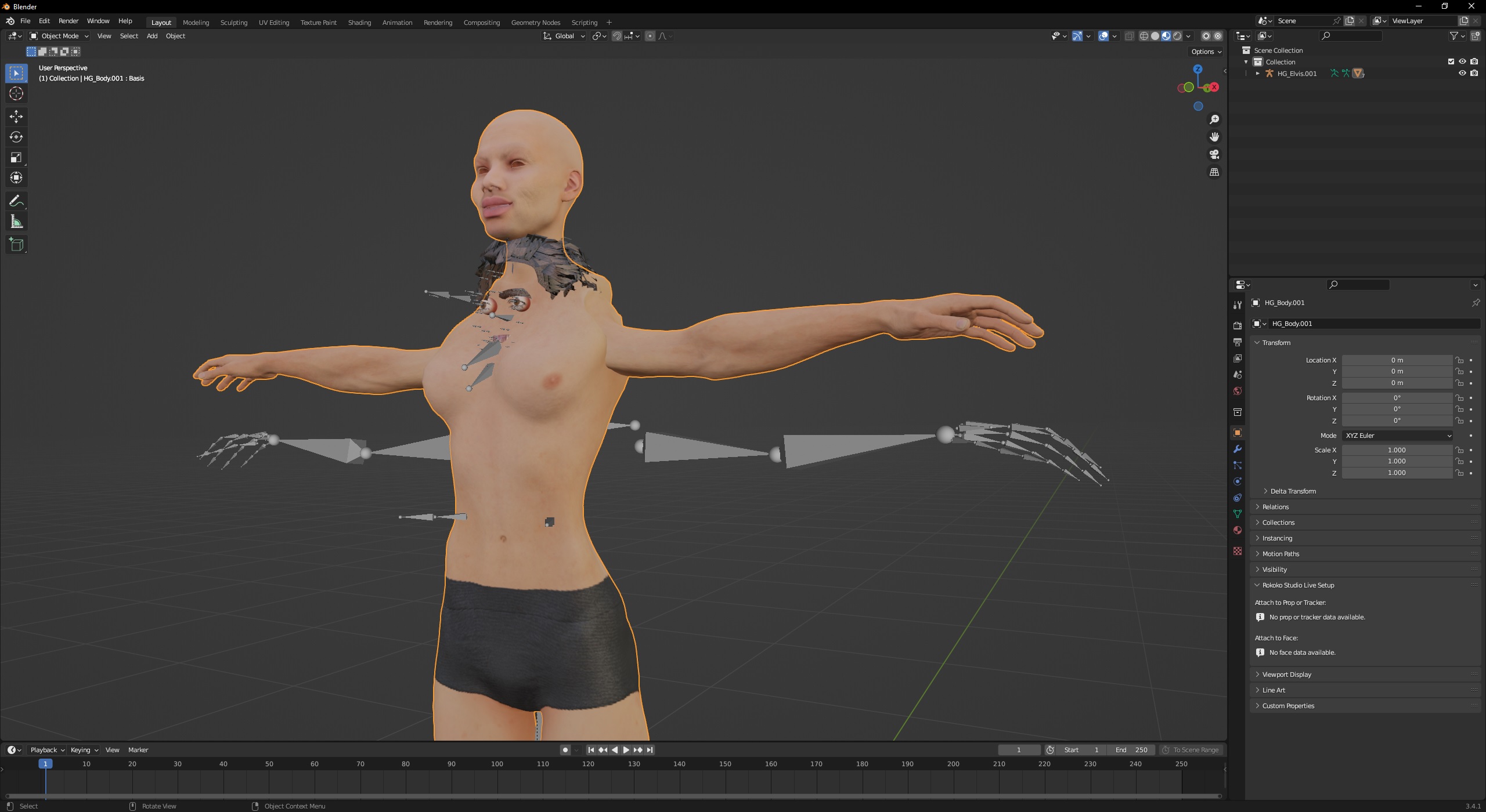 Exported MALE meshes deform upon import. · Issue #101 · OliverJPost/HumGen3D · GitHub