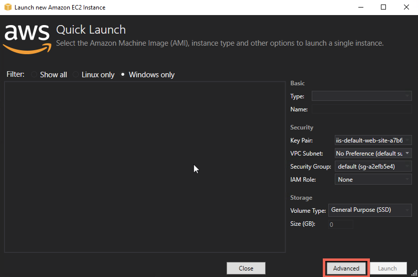 EC2 Instance Quick Launch Does Not Show Windows AMIs · Issue #179 · aws/aws-toolkit-visual ...