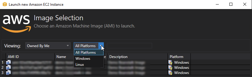 EC2 Instance Quick Launch Does Not Show Windows AMIs · Issue #179 · aws/aws-toolkit-visual ...