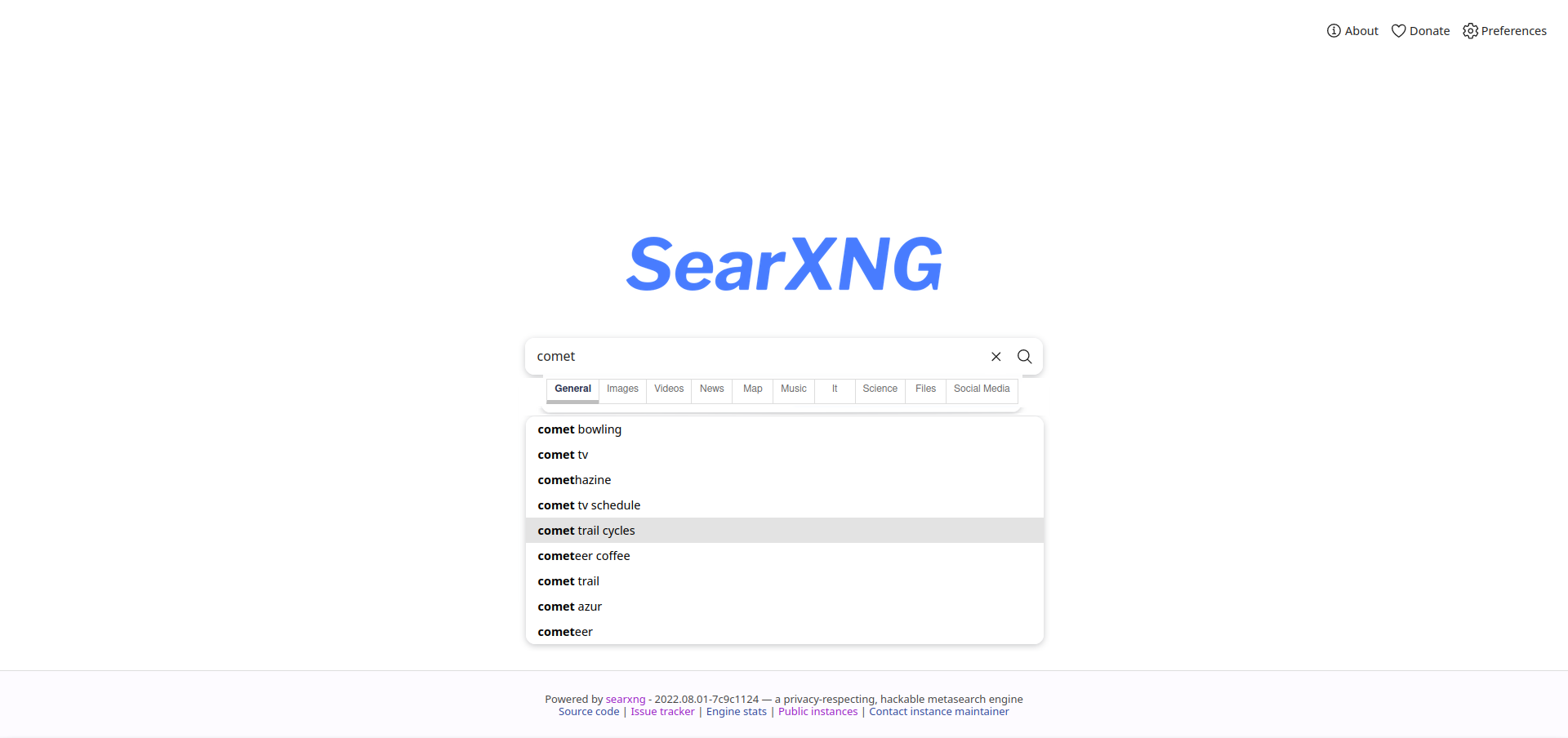 Include Advanced Settings in the main page · Issue #1689 · searxng/searxng · GitHub