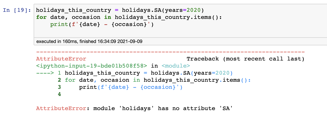 "AttributeError: module 'holidays' has no attribute SA" · Issue #518 ...