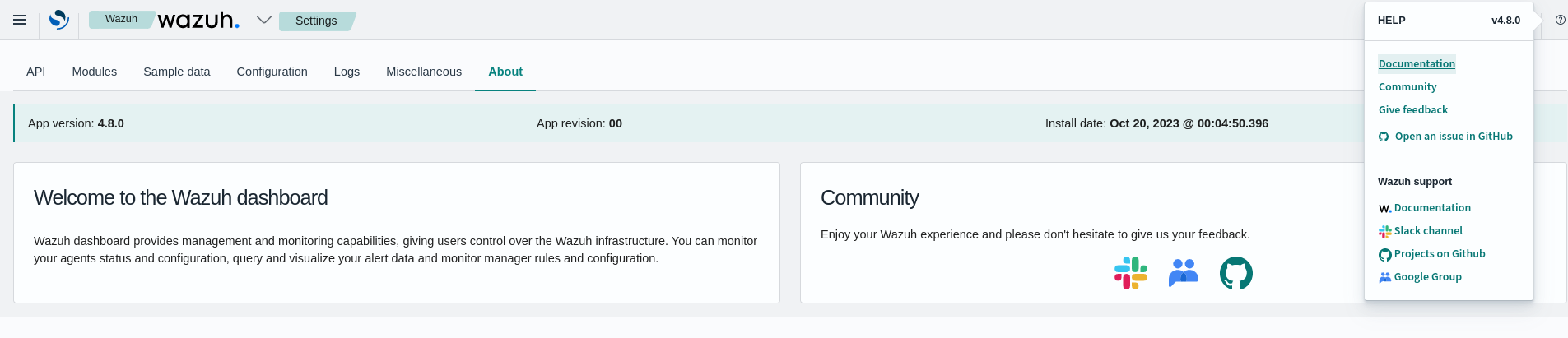 Bump Wazuh dashboard to OpenSearch Dashboards 2.10.0 · Issue #2521 · wazuh/wazuh-packages · GitHub