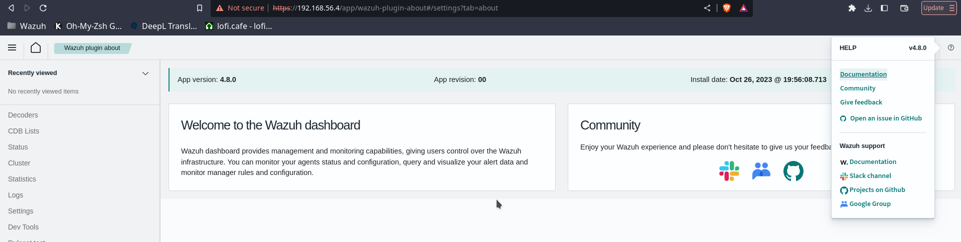 Bump Wazuh dashboard to OpenSearch Dashboards 2.10.0 · Issue #2521 · wazuh/wazuh-packages · GitHub