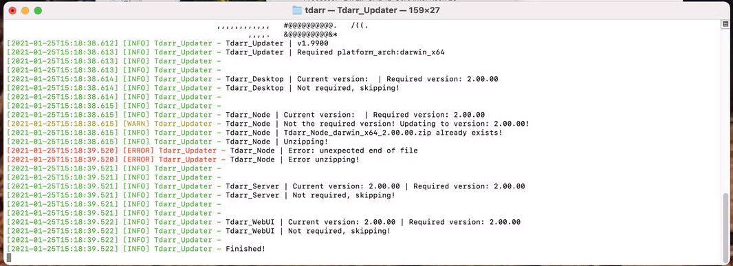 Tdarr_Node archive doesn't extract for Darwin x64 · Issue #328 · HaveAGitGat/Tdarr · GitHub