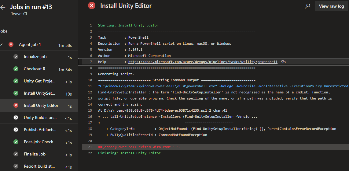 Find-UnitySetupInstaller command not working · Issue #112 · Dinomite-Studios/unity-azure ...