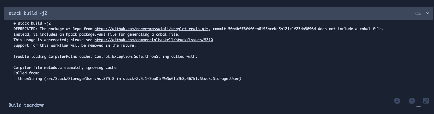 Trouble loading CompilerPaths cache message · Issue #4937 · commercialhaskell/stack · GitHub
