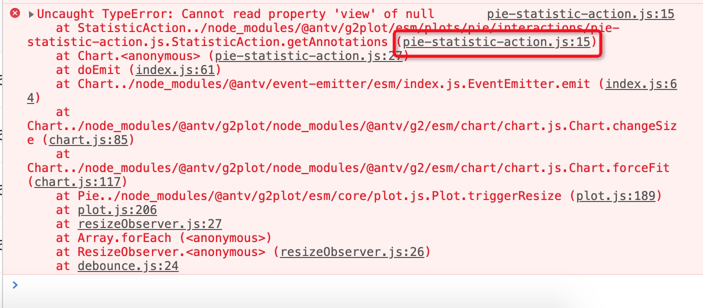 [2.x] Pie 设置 pie-statistic-active 交互后，控制台报错 · Issue #2074 · antvis/G2Plot · GitHub