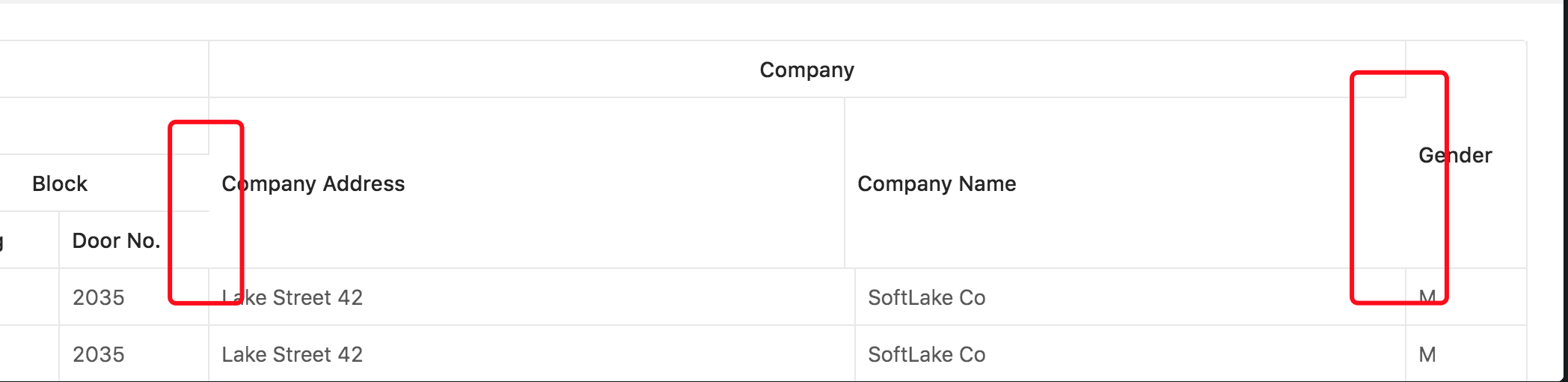 Table: The border of grouping column disappears when size is small ...