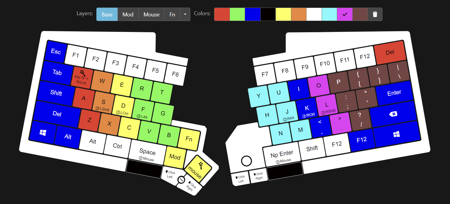 Per-key coloring configuration problems. · Issue #2031 · UltimateHackingKeyboard/agent · GitHub