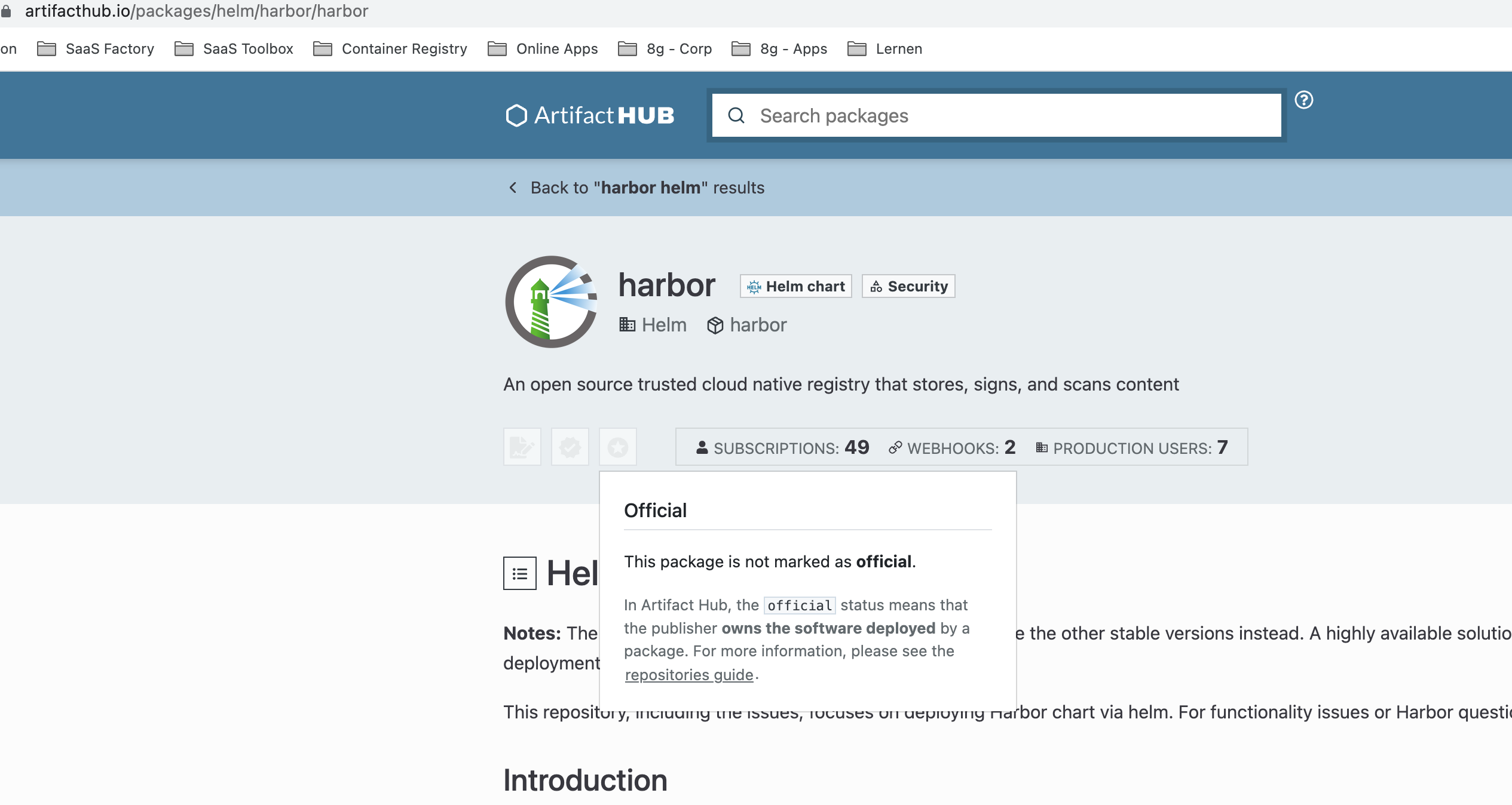Make the Repo to be indicated as the "Official" repo for Harbor · Issue #1433 · goharbor/harbor ...