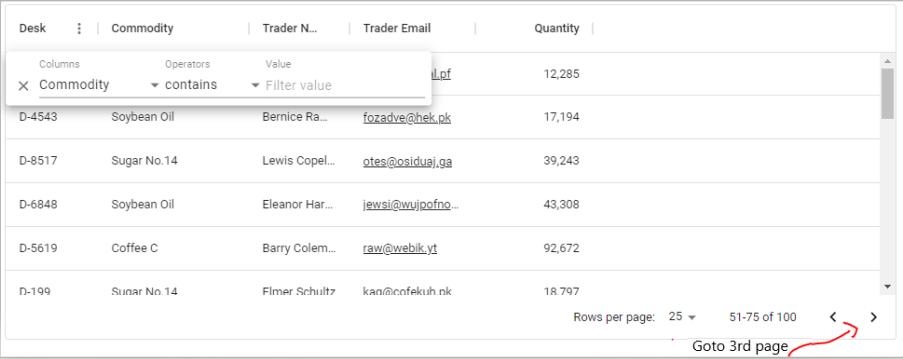 [DataGrid] Filter shows blank screen if Rows per page is more than Filtereddata · Issue #1517 ...