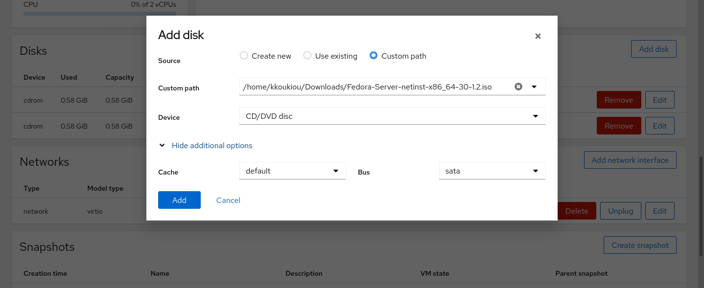 Option to add/remove CD-ROM device and load/eject ISO · Issue #13454 ...
