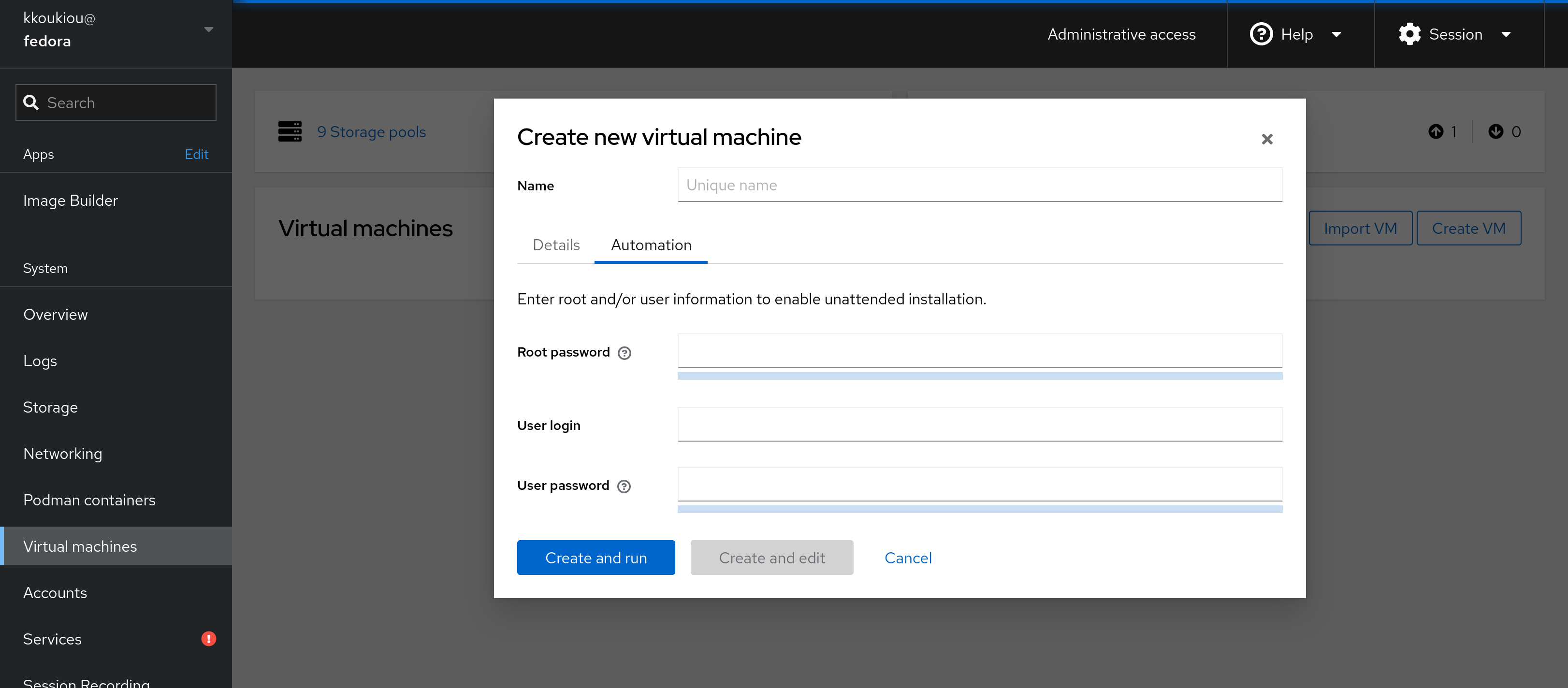 Error when setting user password during installation of guest OS · Issue #920 · cockpit-project ...