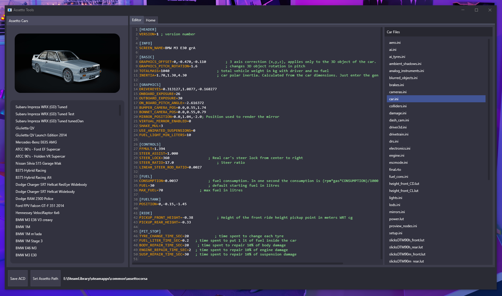 GitHub - 0danny/AssettoTools: Soon to be Assetto Corsa car modifier.
