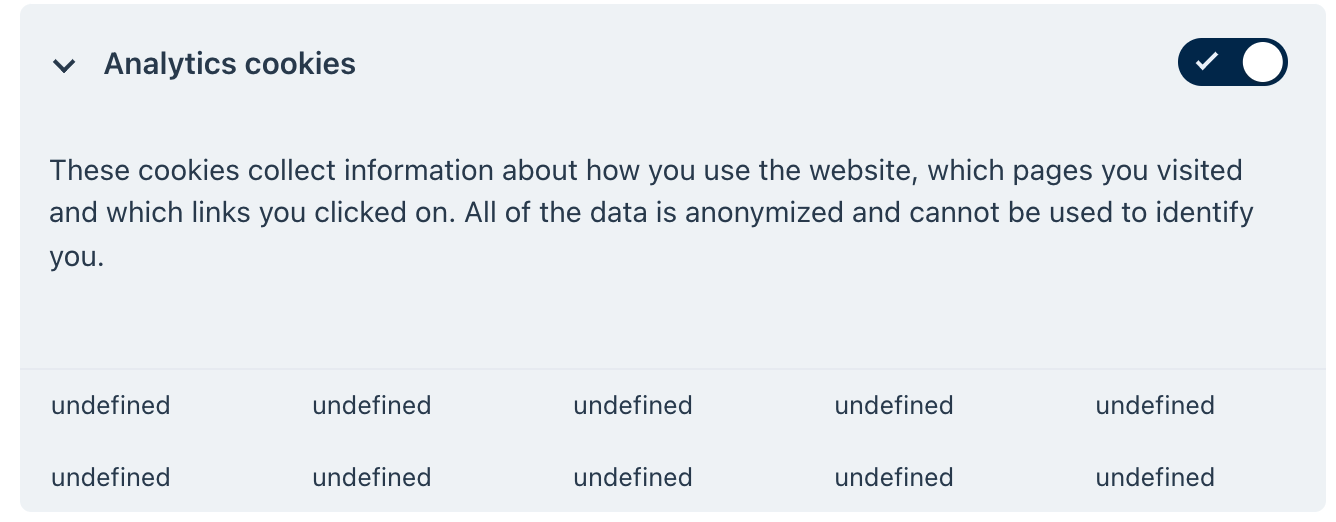 Cookie_table undefined values · Issue #151 · orestbida/cookieconsent · GitHub