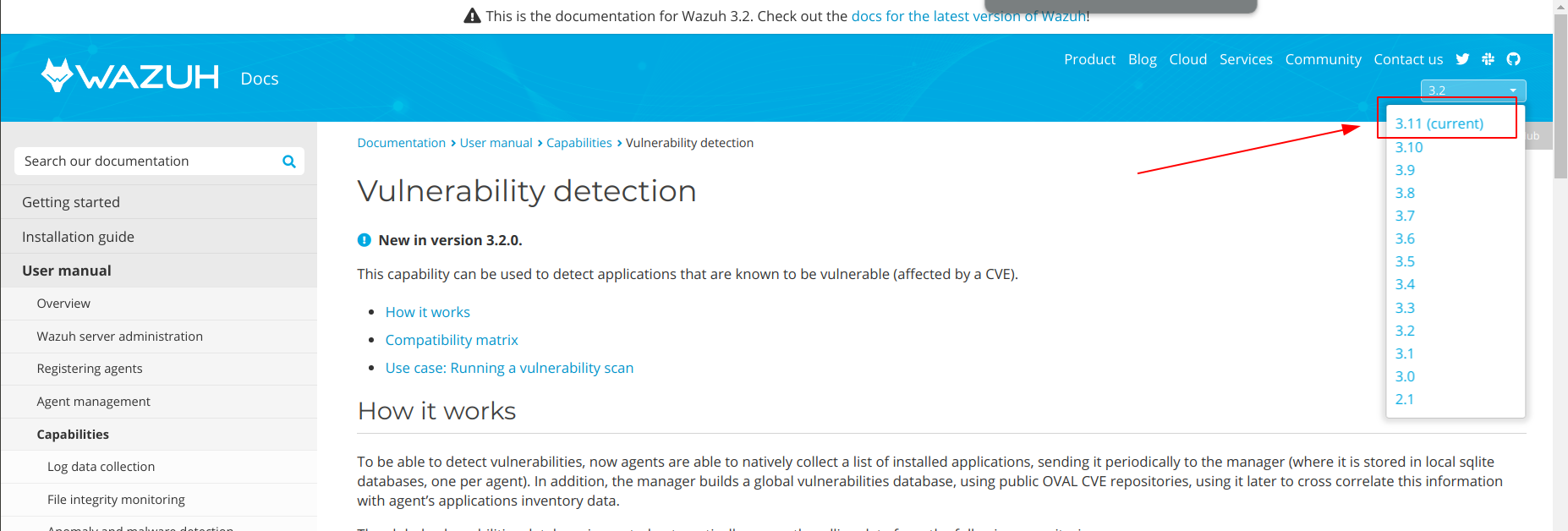 Missed section page "Vulnerability-detection" in 3.11 version · Issue #2116 · wazuh/wazuh ...