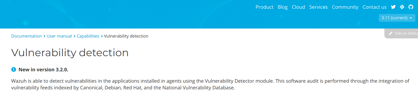 Missed section page "Vulnerability-detection" in 3.11 version · Issue #2116 · wazuh/wazuh ...