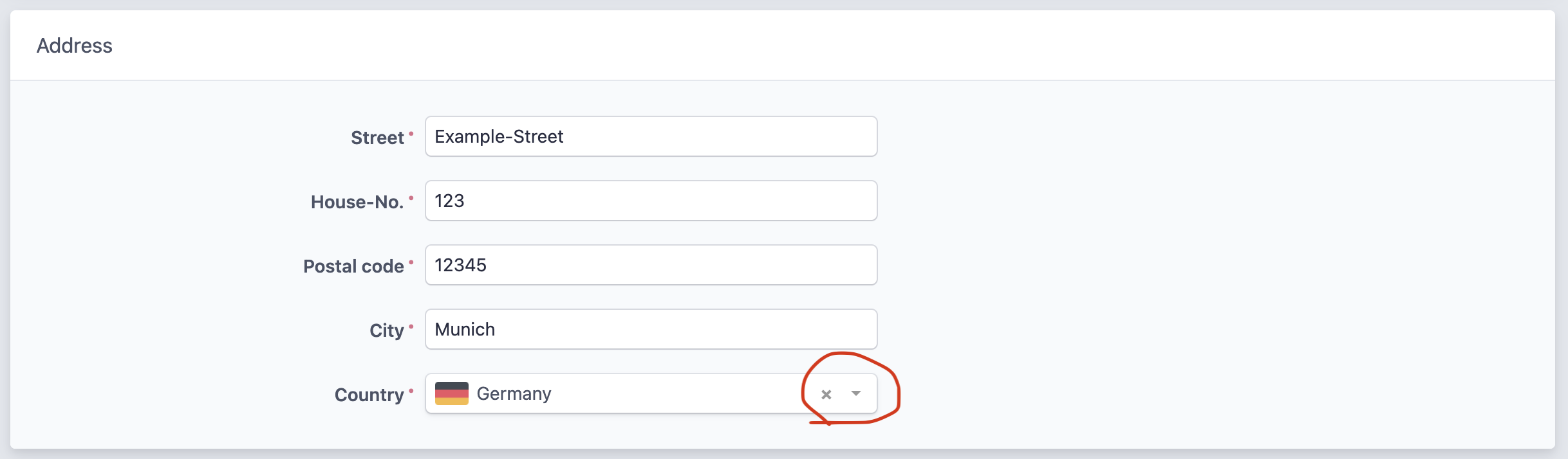 [3.2.8] Arrow/Caret of CountryField is disconnected from select2 field when within collapsible ...