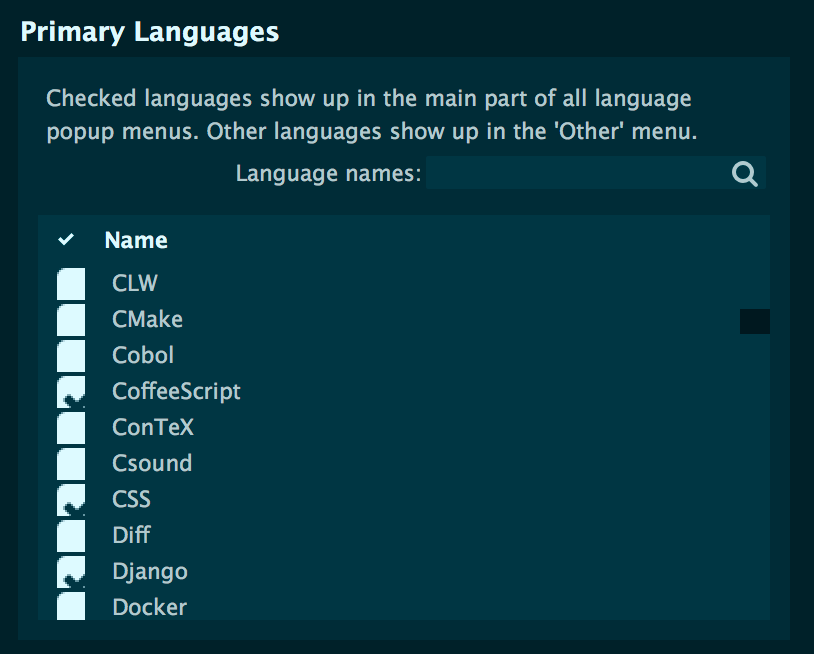 Checkmark Icons Are Incorrectly Scaled In Primary Languages Window · Issue 3081 · Komodo 3820