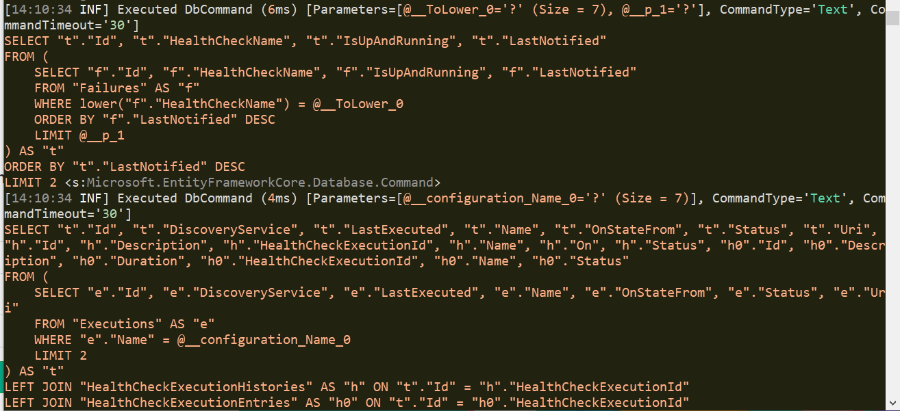 Health check debug logs · Issue #224 · Xabaril/AspNetCore.Diagnostics.HealthChecks · GitHub