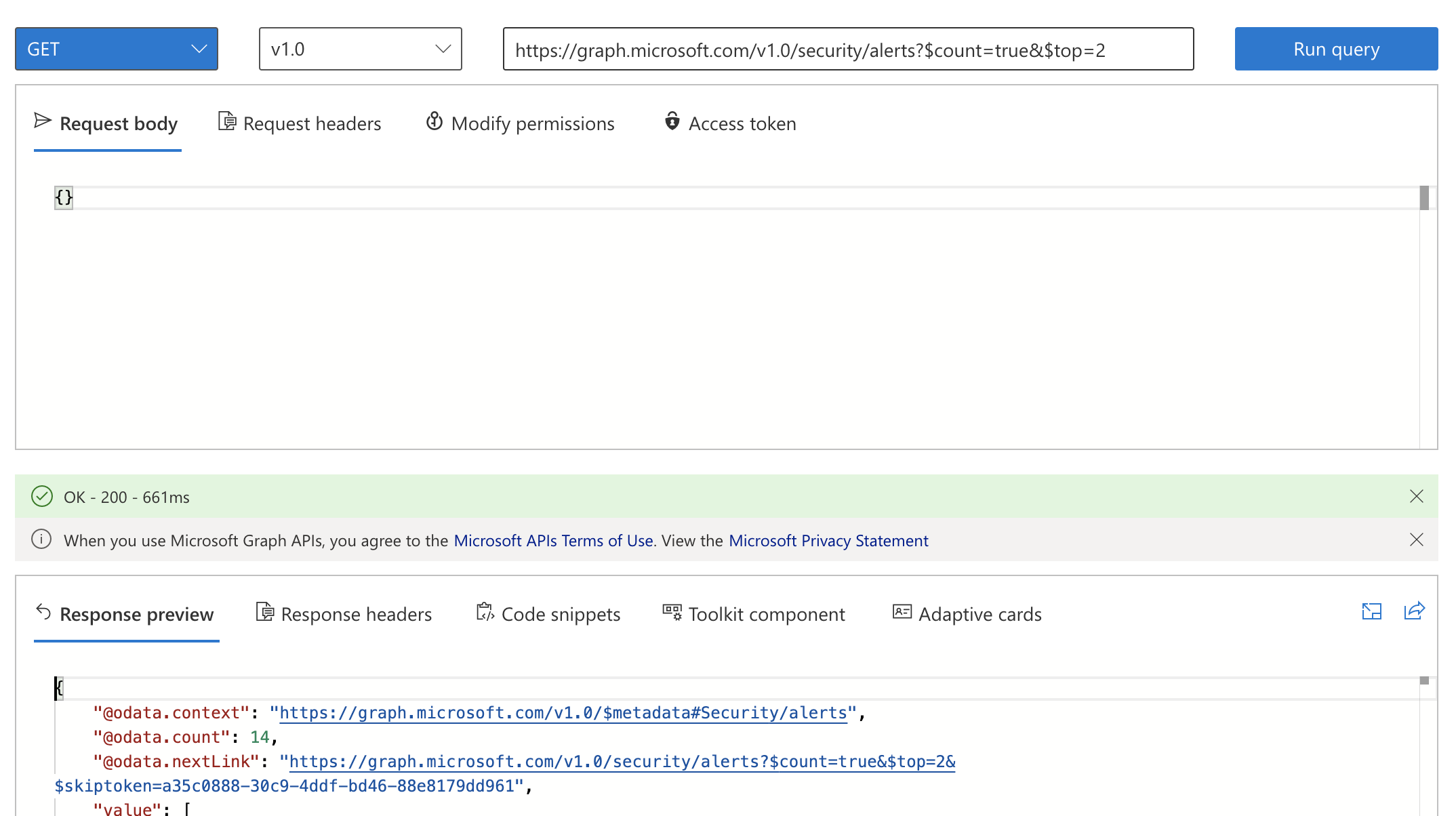 $top in queryparams isn't working · Issue #4365 · microsoftgraph/microsoft-graph-docs-contrib ...