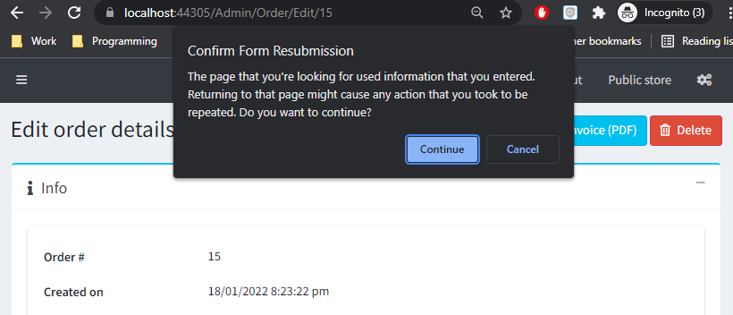 Make some controller actions consistent with PRG design pattern · Issue #6089 · nopSolutions ...