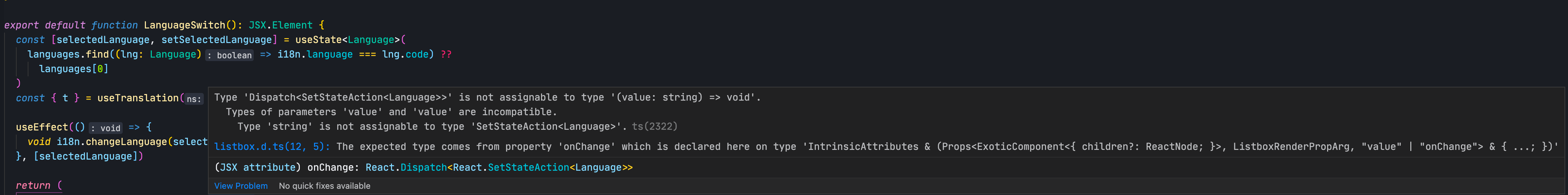 onChange type issue for Listbox in @headlessui-react · Issue #129 · tailwindlabs/headlessui · GitHub