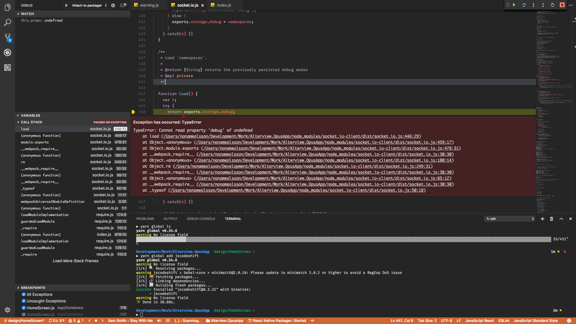 Getting Error From Socketjs When Debugging · Issue 974 · Infinitered