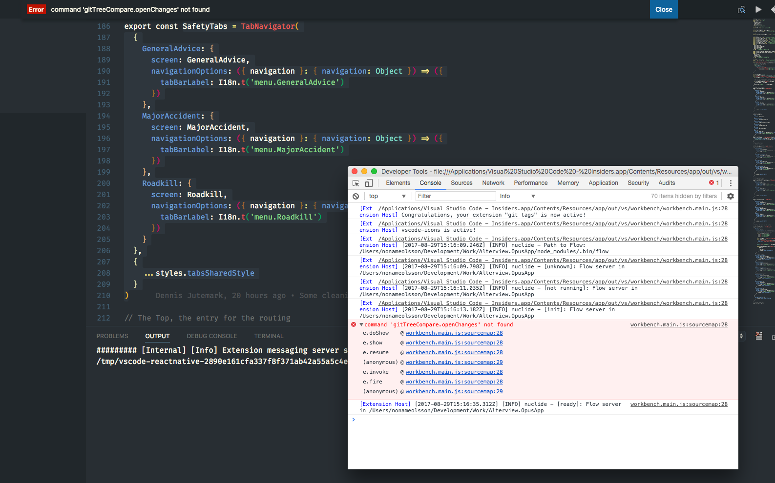 Extension activation broken on VS Code Insiders · Issue #23 · letmaik/vscode-git-tree-compare ...