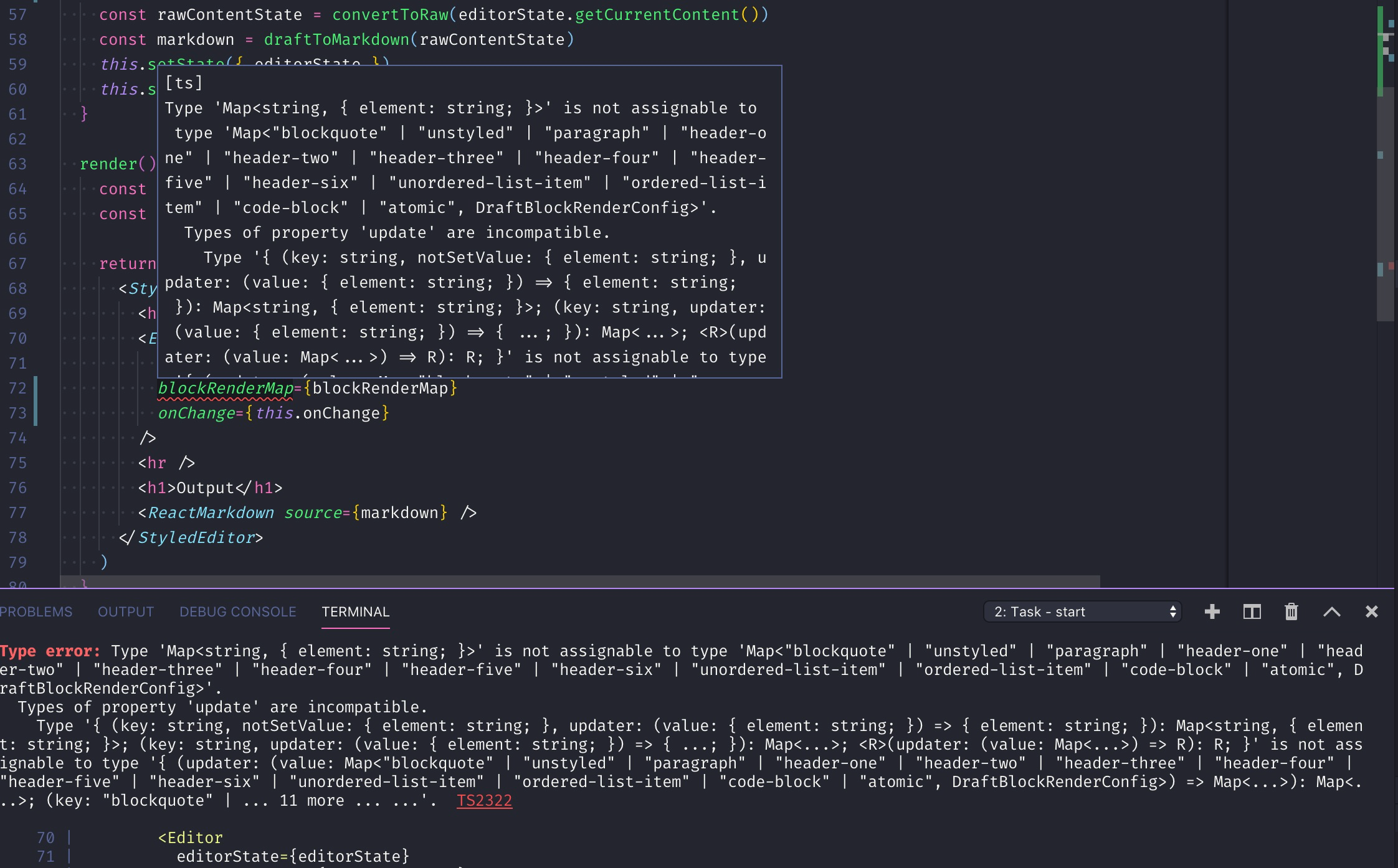 blockRenderMap type error · Issue #1946 · facebookarchive/draft-js · GitHub