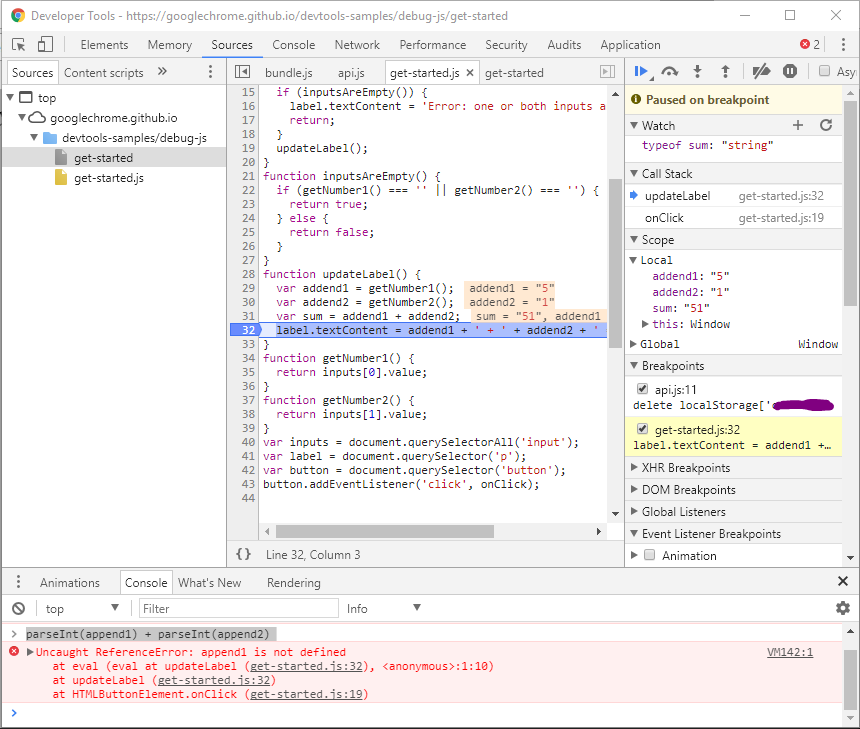 [DevTools / JS / Get Started / (5) Console Evaluation Is Correct] · Issue #4783 · google ...