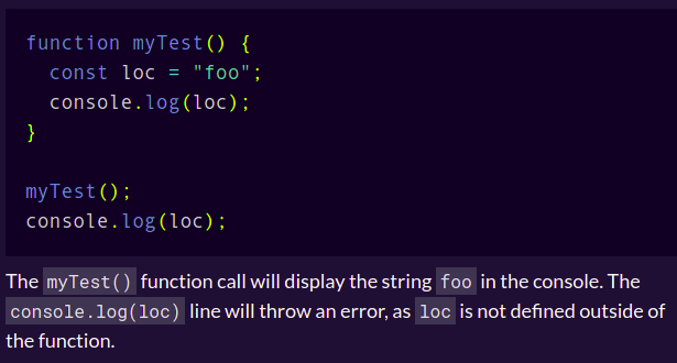 Local Scope and Functions: example needs to be a little less confusing ...