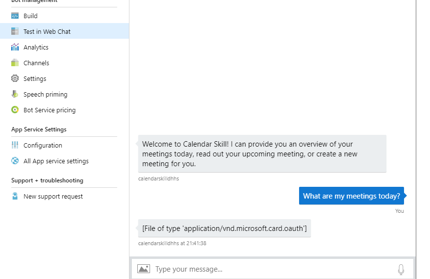Webchat not showing auth cards · Issue #1449 · microsoft/botframework-solutions · GitHub