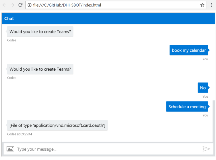 OAuthCards not working with Web Chat channel · Issue #2053 · microsoft/BotFramework-WebChat · GitHub