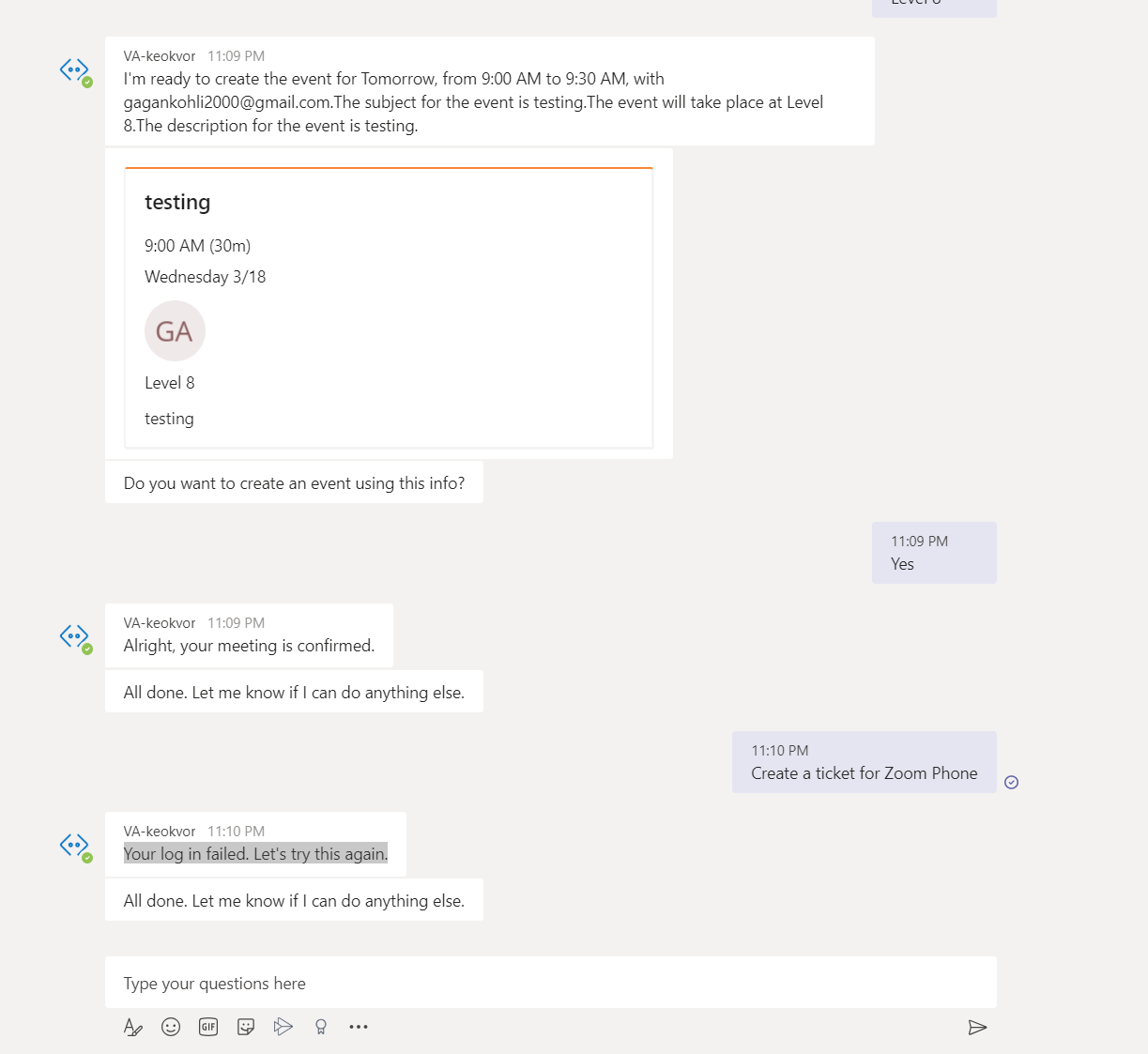 Switching from Calendar skill to ITSM gives error instead of login prompt · Issue #3205 ...