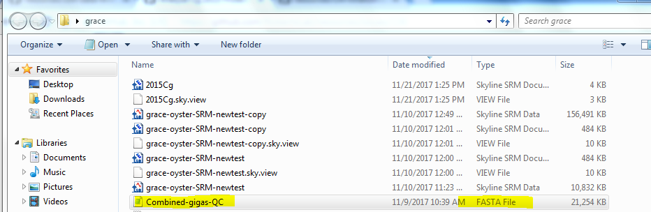 Analyze Cg 2015 Proteomics data in Skyline · Issue #136 · RobertsLab/resources · GitHub