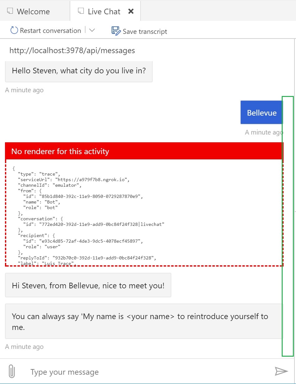 Chat log scroll bar doesn't render for bots connected via endpoint · Issue #1327 · microsoft ...