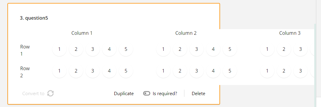 Matrix (multiple choice): Editors go beyond question borders if type is Boolean or Rating ...
