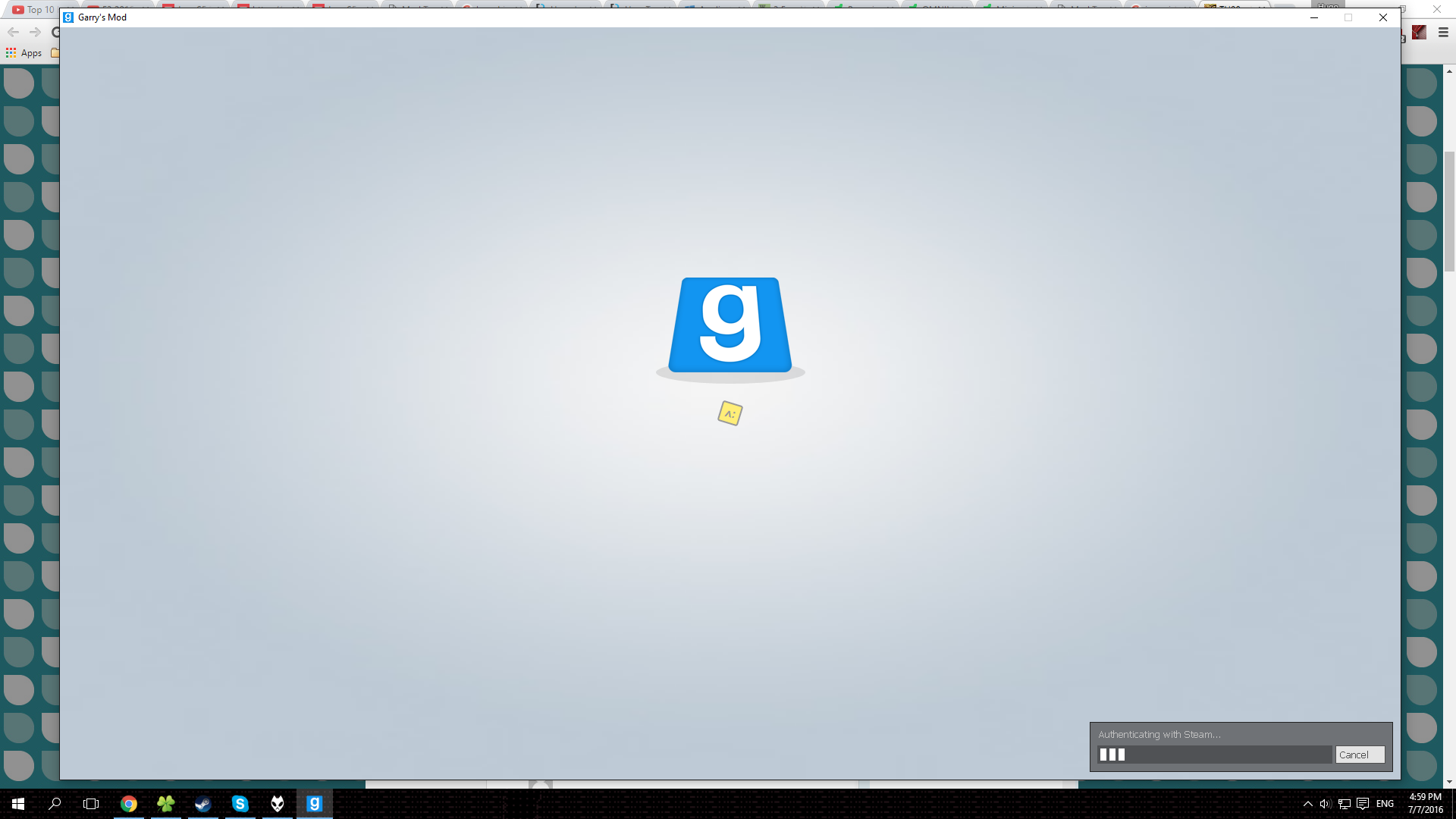 "Authenticating with Steam..." problem. · Issue #4787 · Facepunch/garrysmod-issues · GitHub
