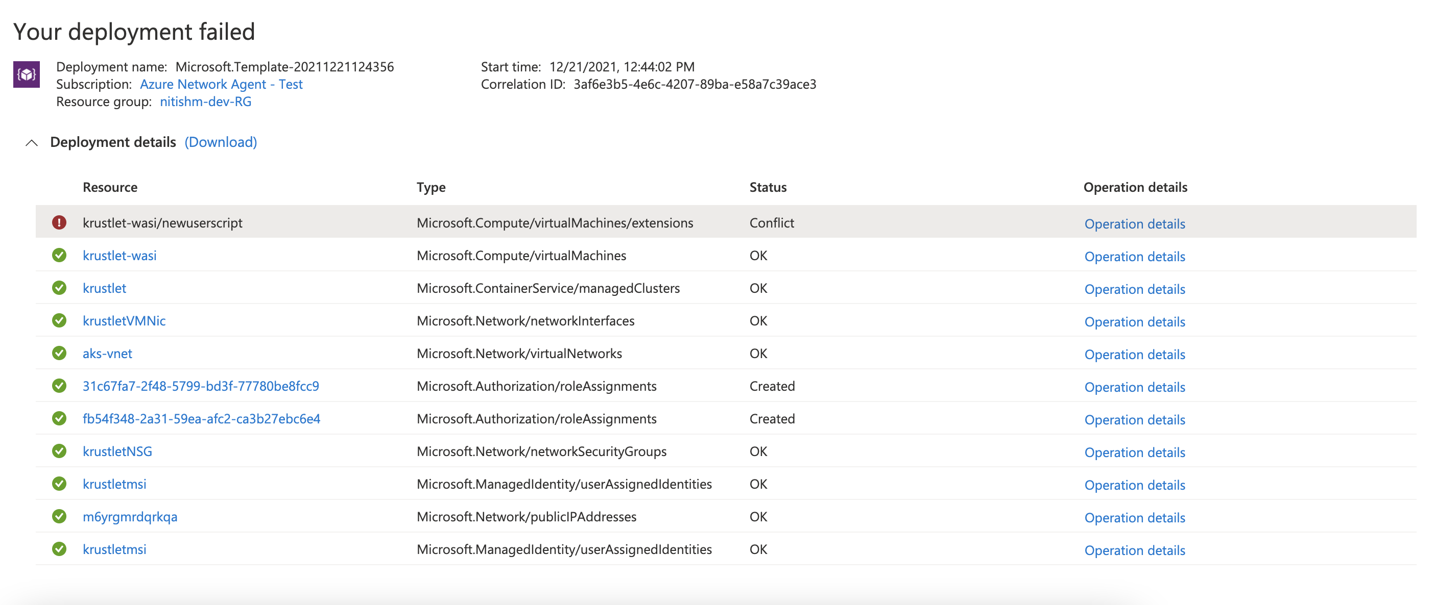 Aks Failed To Create Krustlet Deployment With Krustlet Wasi