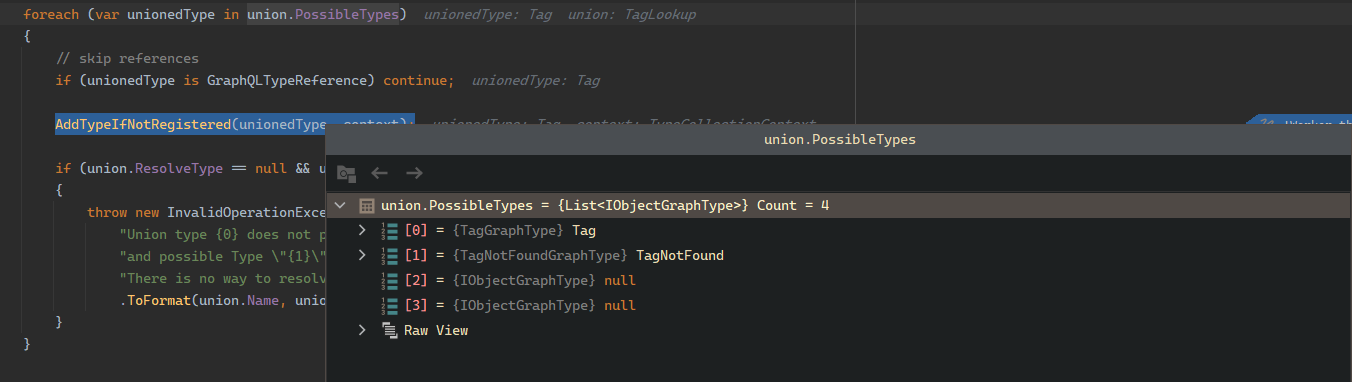 System.NullReferenceException with UnionGraphType · Issue #1883 · graphql-dotnet/graphql-dotnet ...