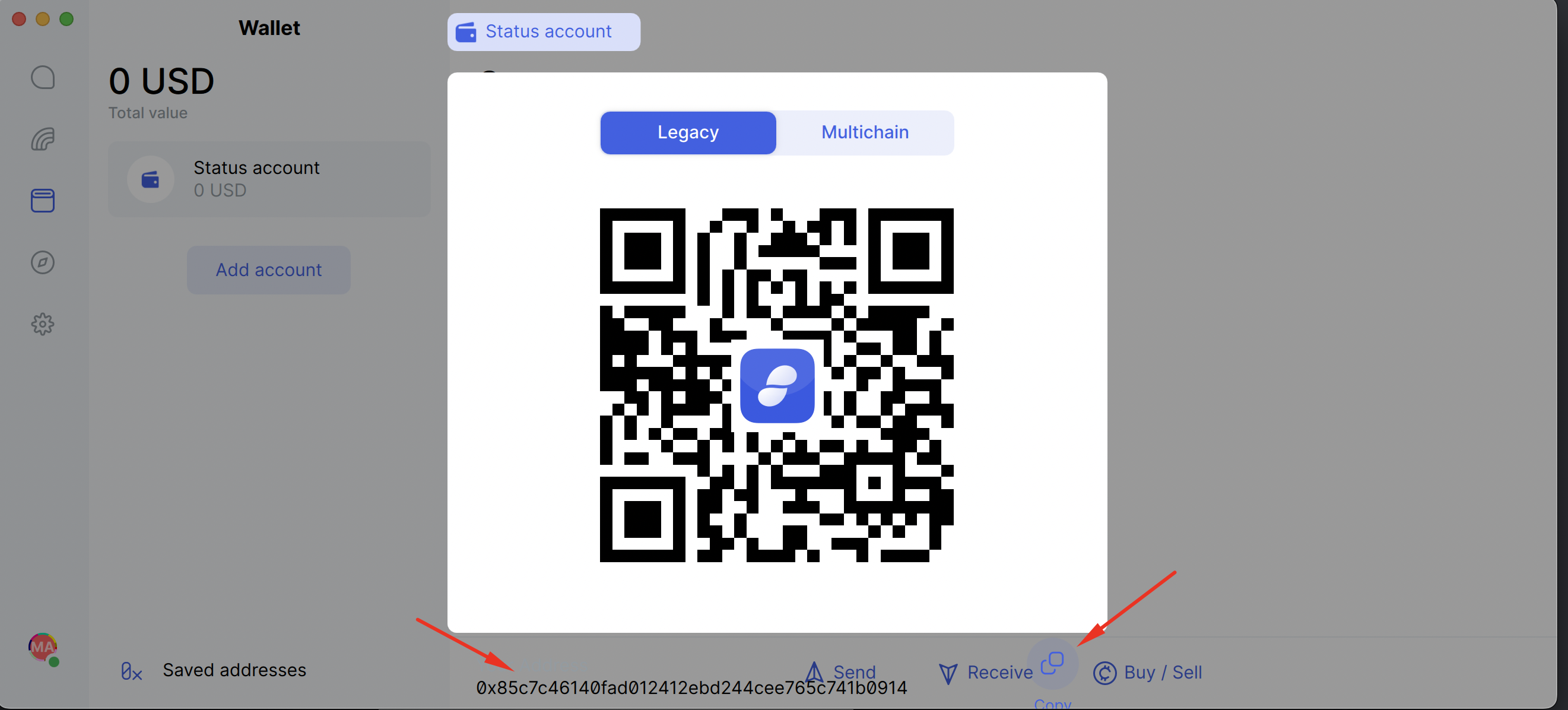 The 'Receive' pop-up doesn't look good in the minimized window · Issue #6320 · status-im/status ...
