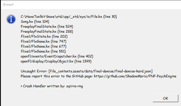 Crash When I Starting The Song · Issue 13529 · Shadowmario Fnf Psychengine · Github