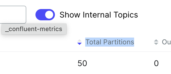 Topic list: Rename "total partitions" to "partitions" · Issue #2677 · provectus/kafka-ui · GitHub