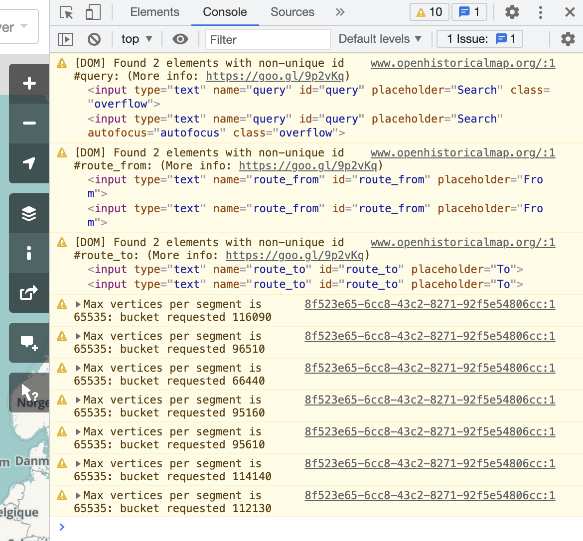 continued gray tiles and timeslider console errors · Issue #277 · OpenHistoricalMap/issues · GitHub