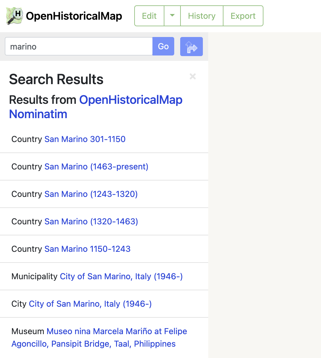 We should improve substring searching for our Nominatim · Issue #454 · OpenHistoricalMap/issues ...
