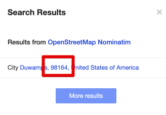 Remove zip/postal codes (for now...) from Nominatim search results ...