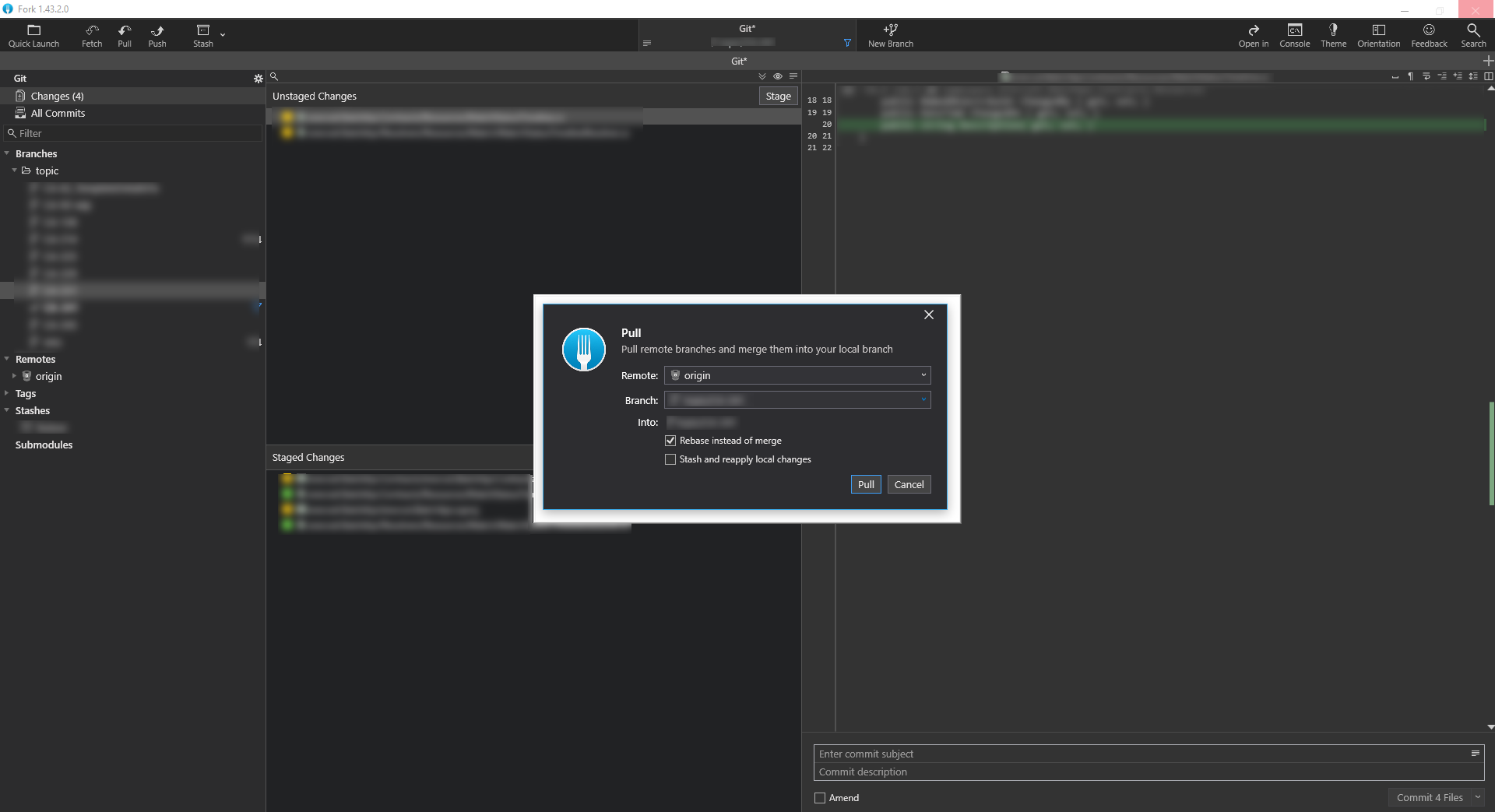 Freeze in pull dialog with > 10000 branches · Issue #713 · fork-dev/TrackerWin · GitHub
