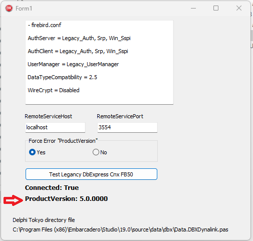 Difficulty returning the product version with the legacy connection · Issue #7819 · FirebirdSQL ...