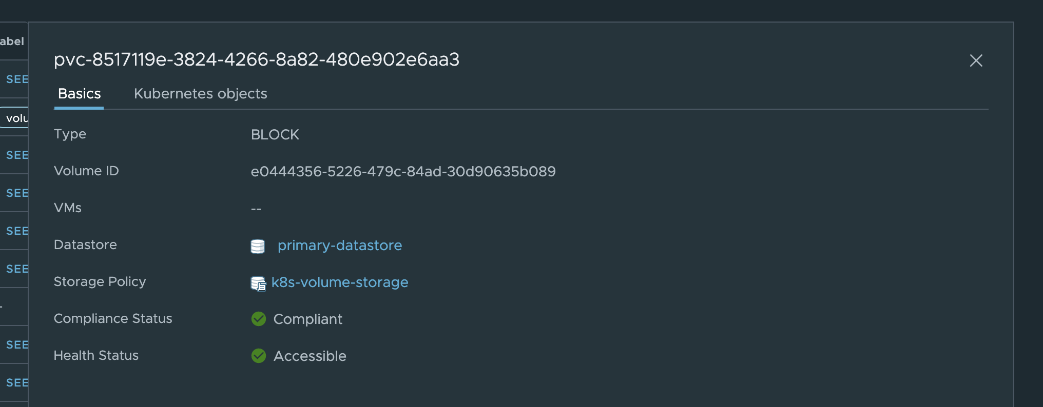 how to remove the orphan volume under the CNS UI -> Datacenter → ...